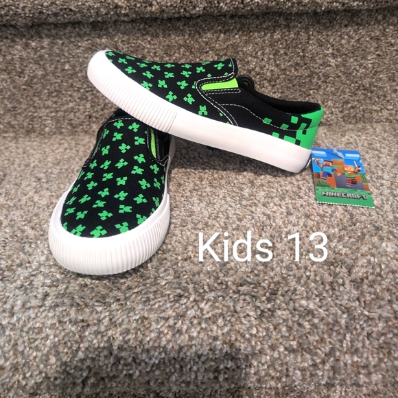 Minecraft | Shoes | 225new Kids 3 Minecraft Slip On Shoes | Poshmark